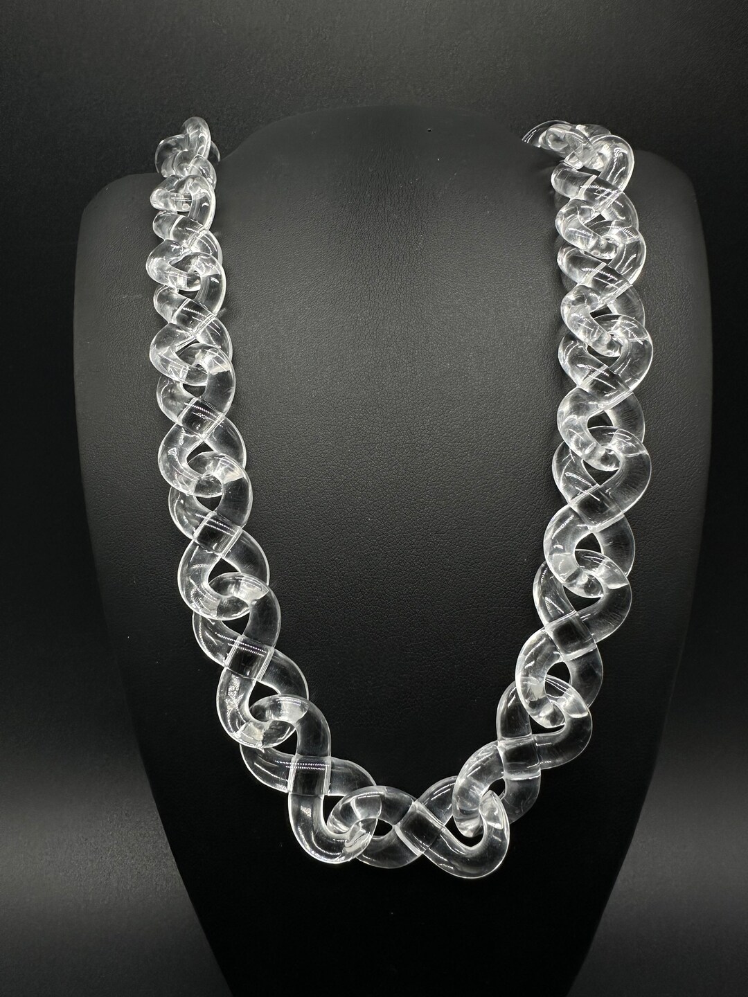 Transparent Clear Miami Cuban Link Chain Necklace 20 - Etsy