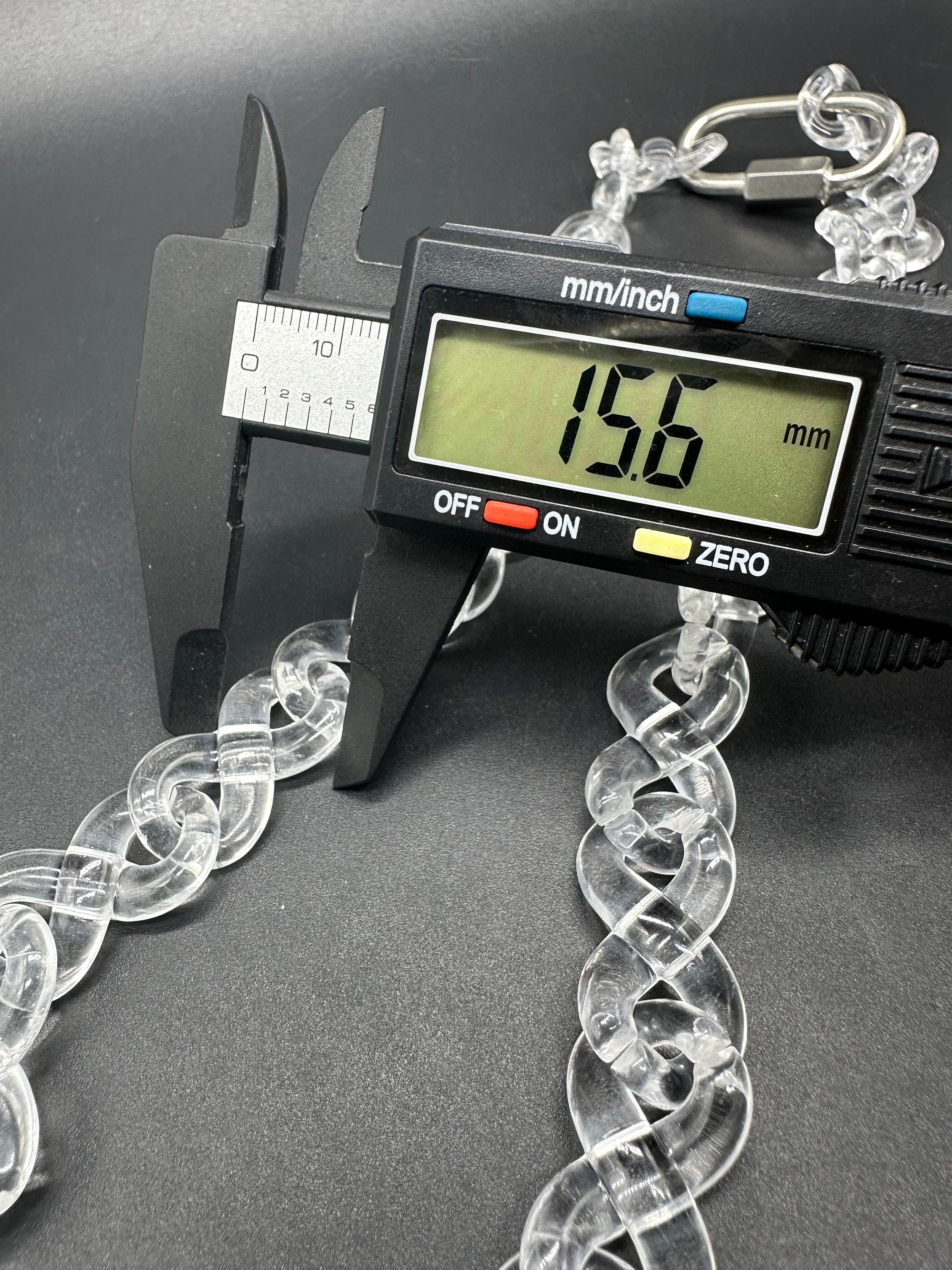 Transparent Clear Miami Cuban Link Chain Necklace 20 - Etsy