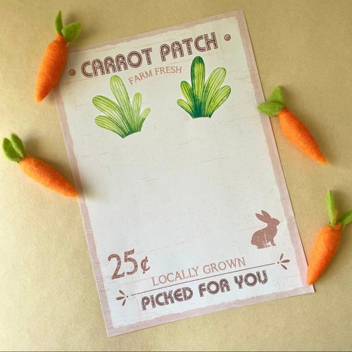 Carrot & Bunny Easter / Footprint Feet Art Craft / Handprint - Etsy