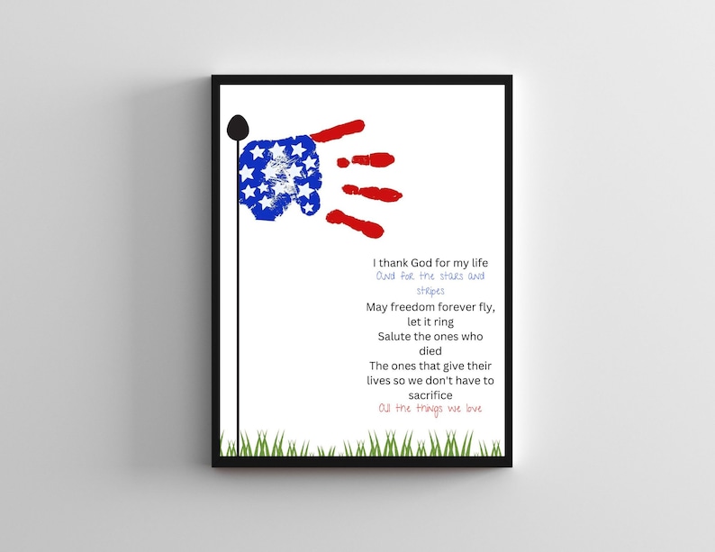 4th of July Handprint Craft, Preschool Craft, Fourth of July Craft for ...