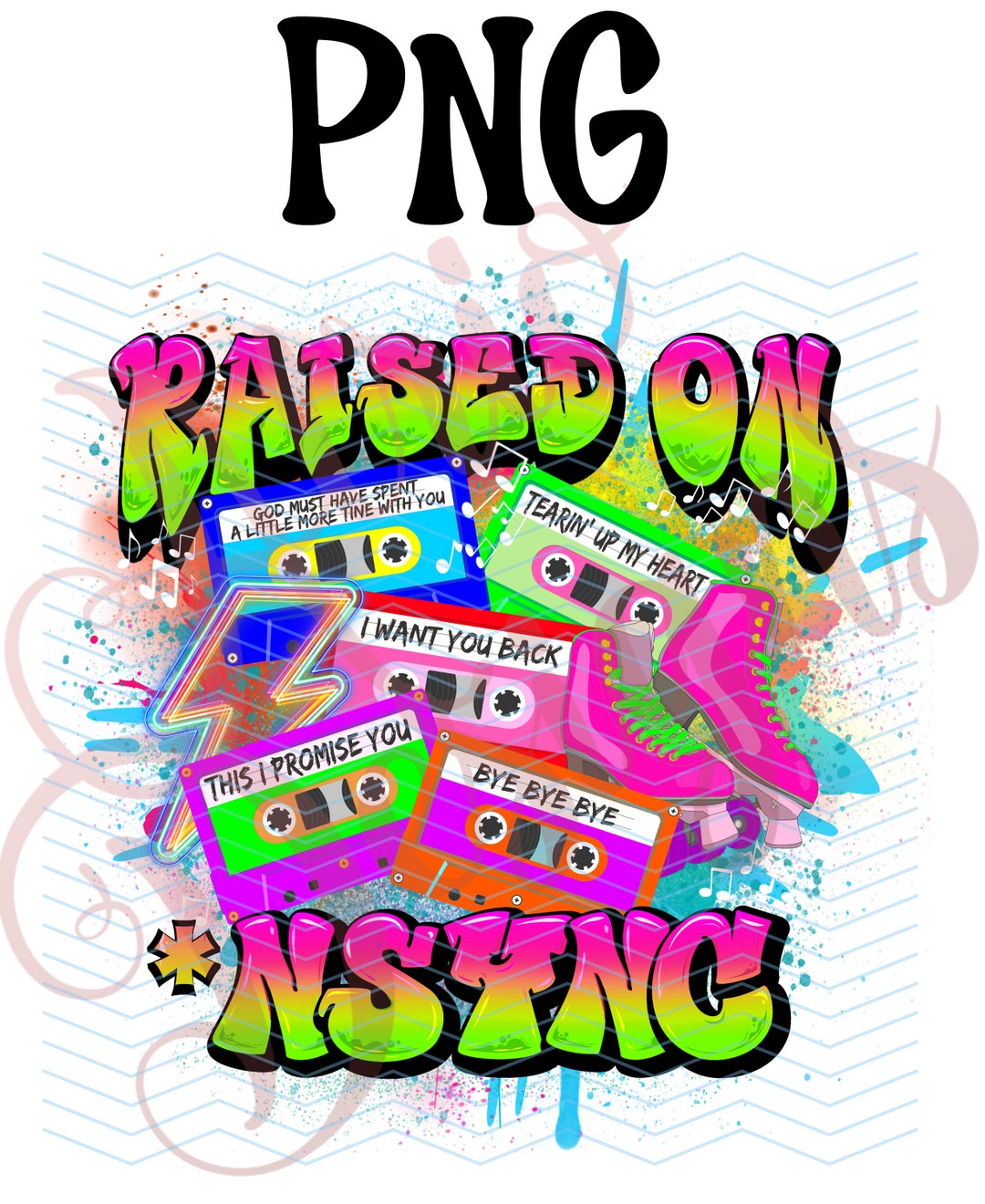 Raised on *NSYNC, PNG, Sublimation, 300 DPI, Bright Summer Colors - Etsy