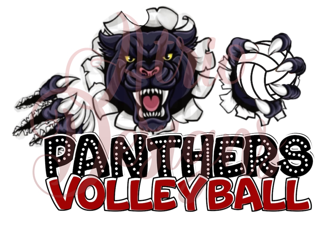Panther Volleyball PNG or Your Choice of Mascot and Sport PNG - Etsy