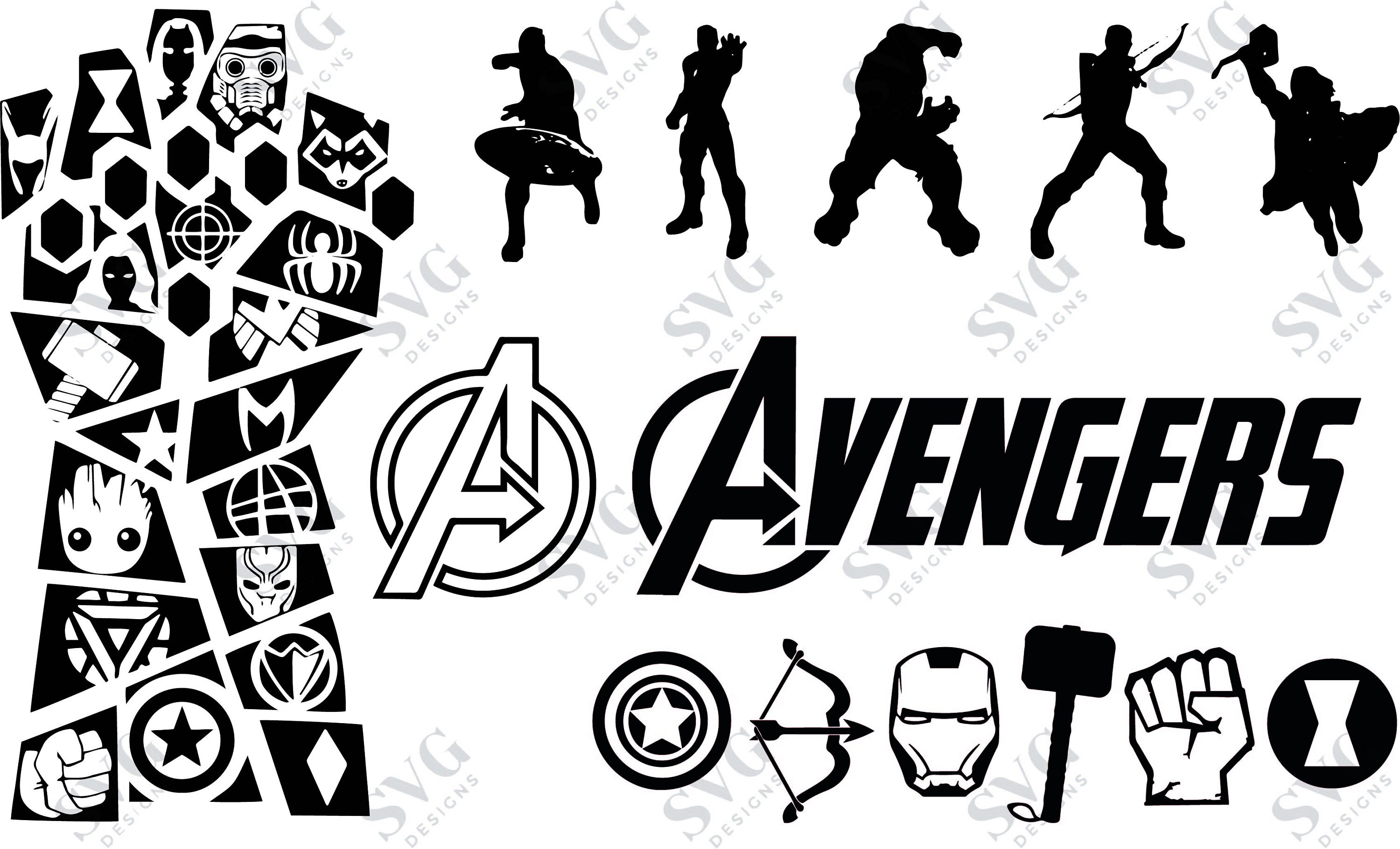 Avengers Svg Bundle Superhero SVG Avengers Svg Cricut Cut - Etsy México