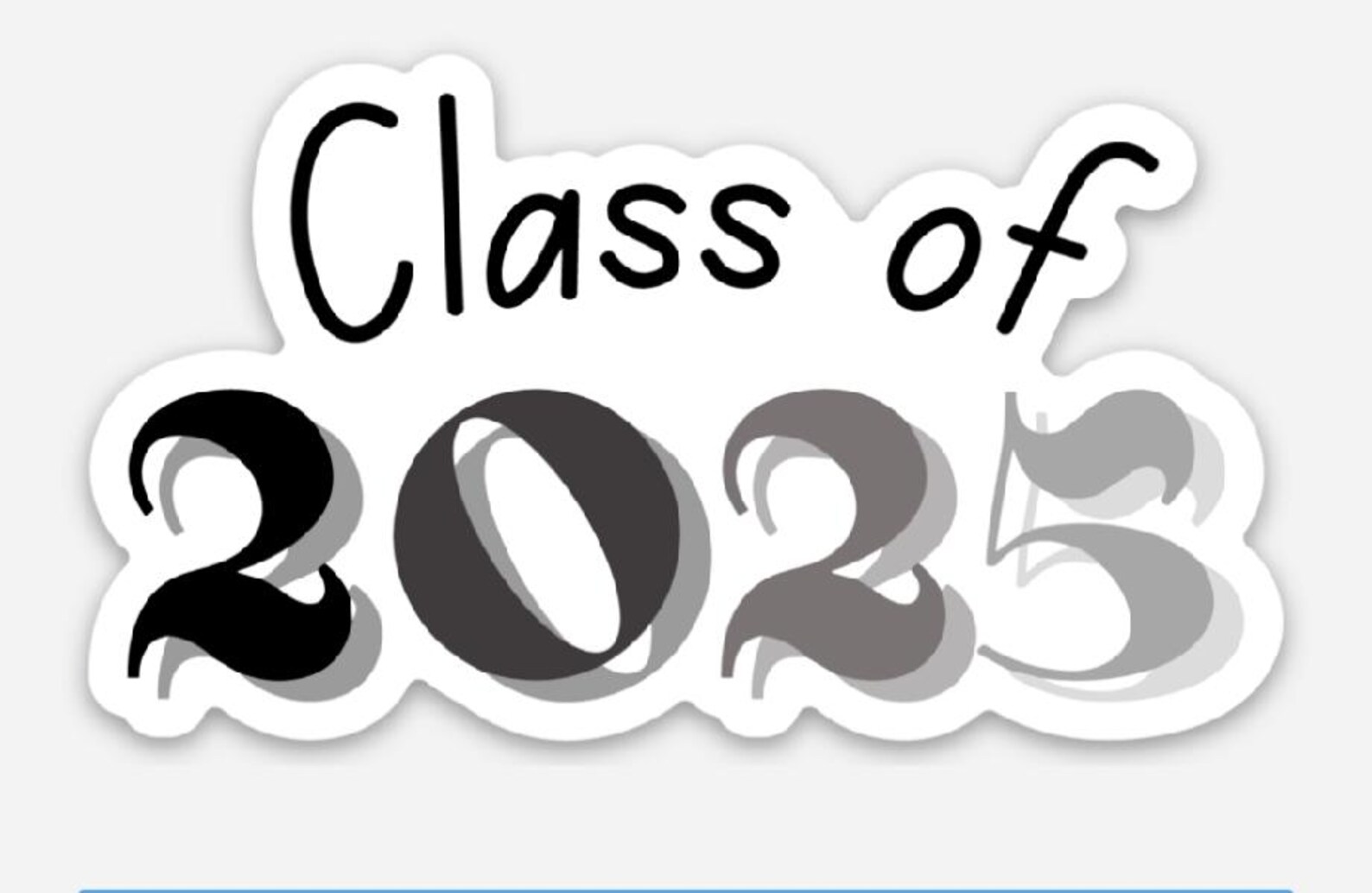 Gray Class of 2025 Sticker - Etsy