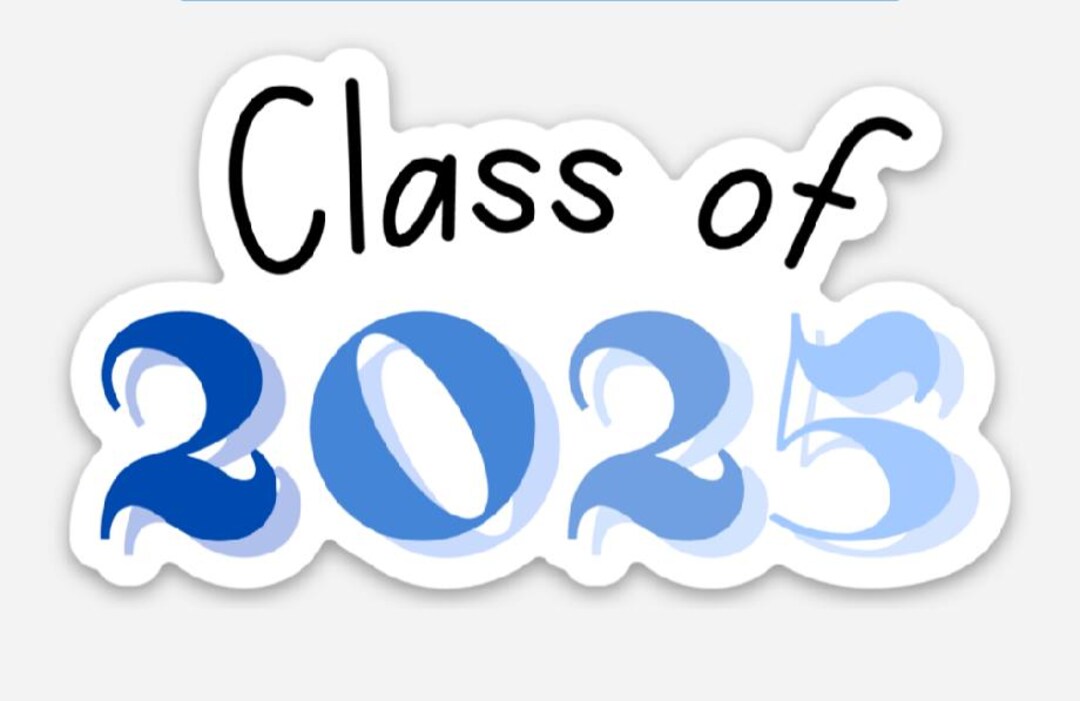Blue Class of 2025 Sticker - Etsy
