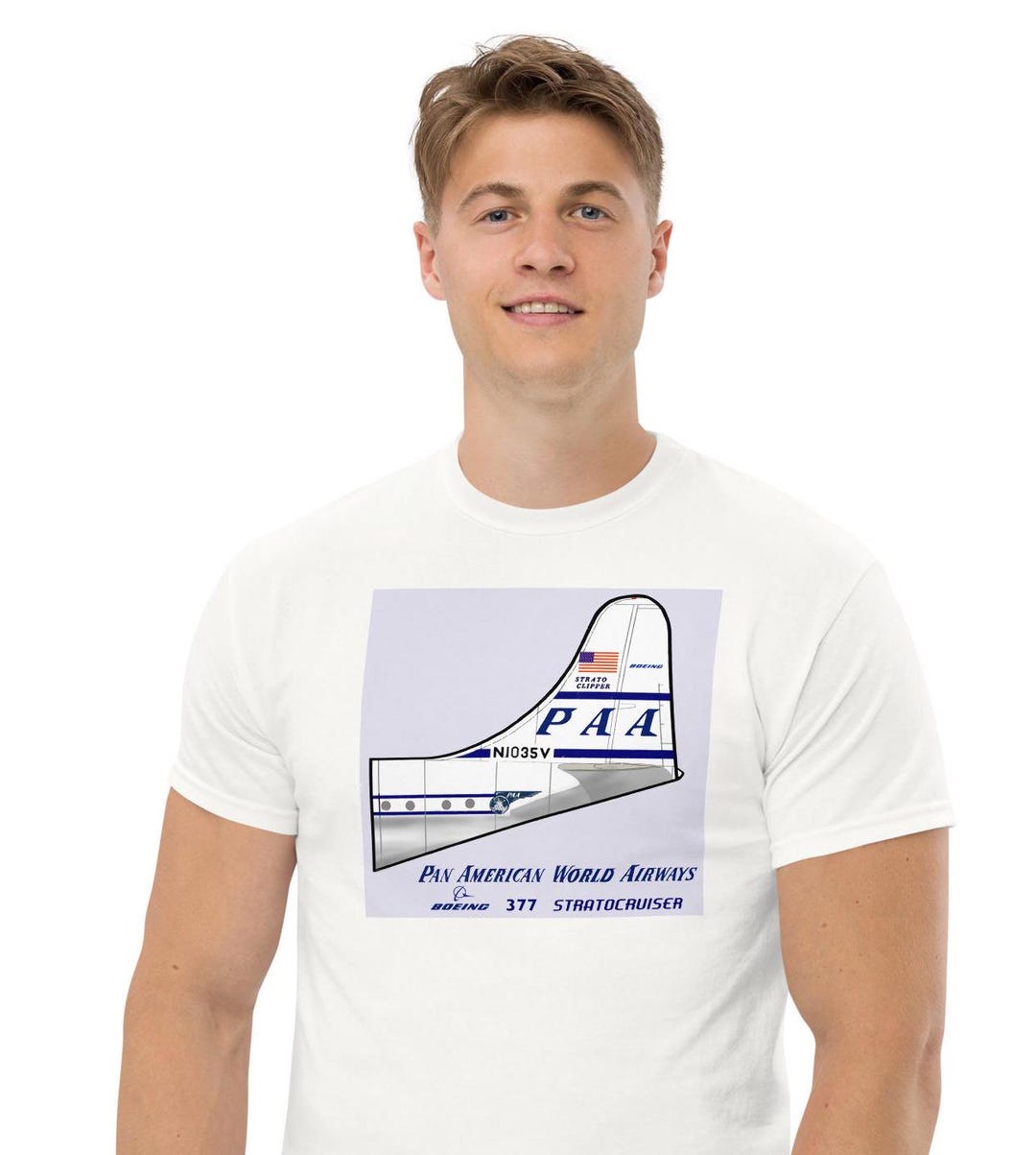 Aviation Tee Shirt: Boeing Stratocruiser Pan American Unisex Classic ...