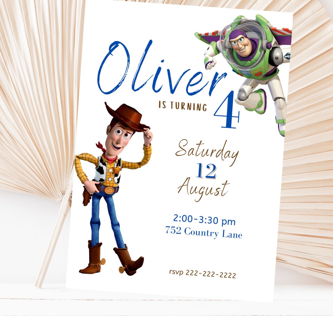 Editable Toy Story Birthday Invitation, Birthday Boy Invitation ...
