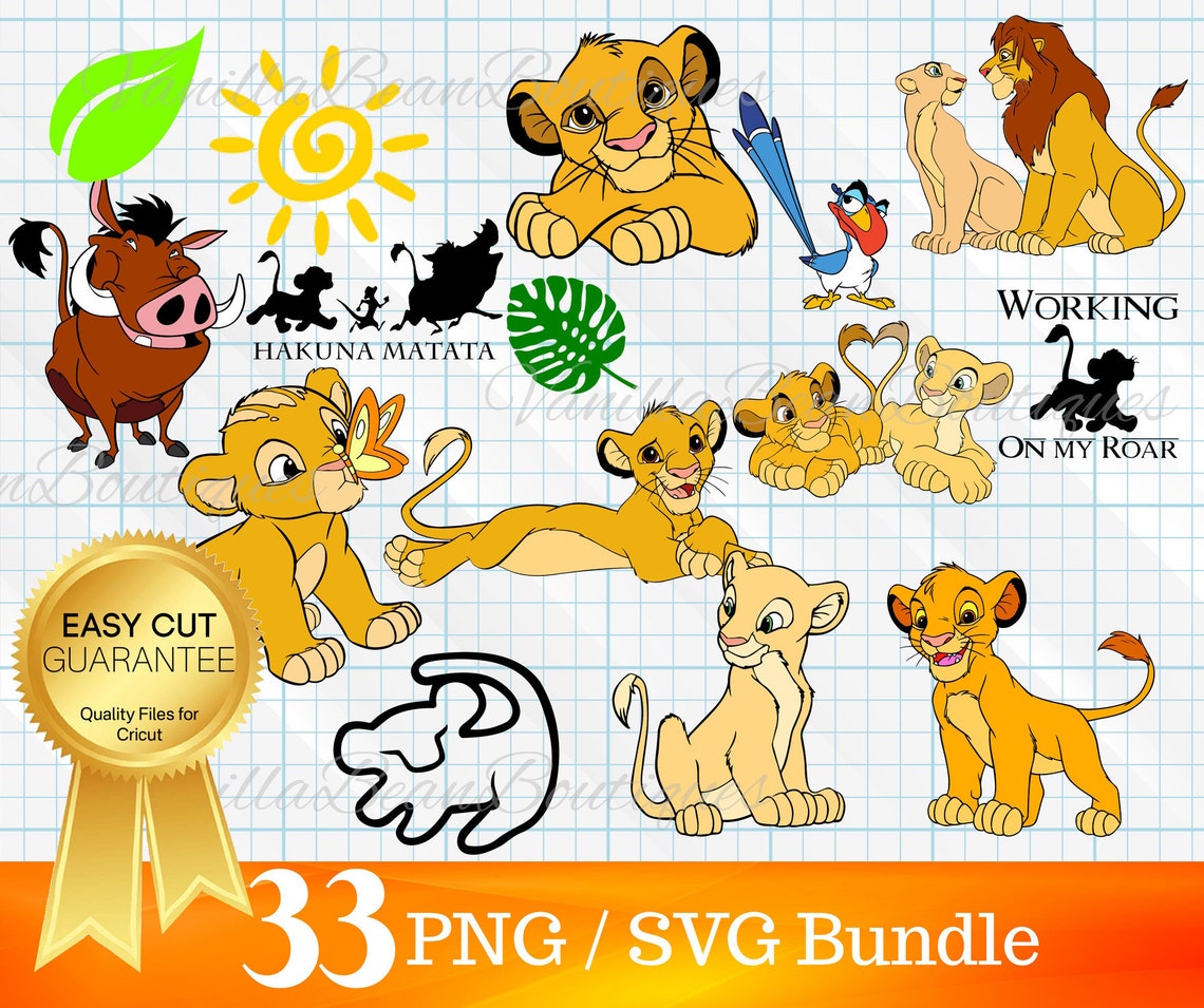 Lion King SVG Bundle Simba Svg Lion King Svg Lion King PNG - Etsy Hong Kong