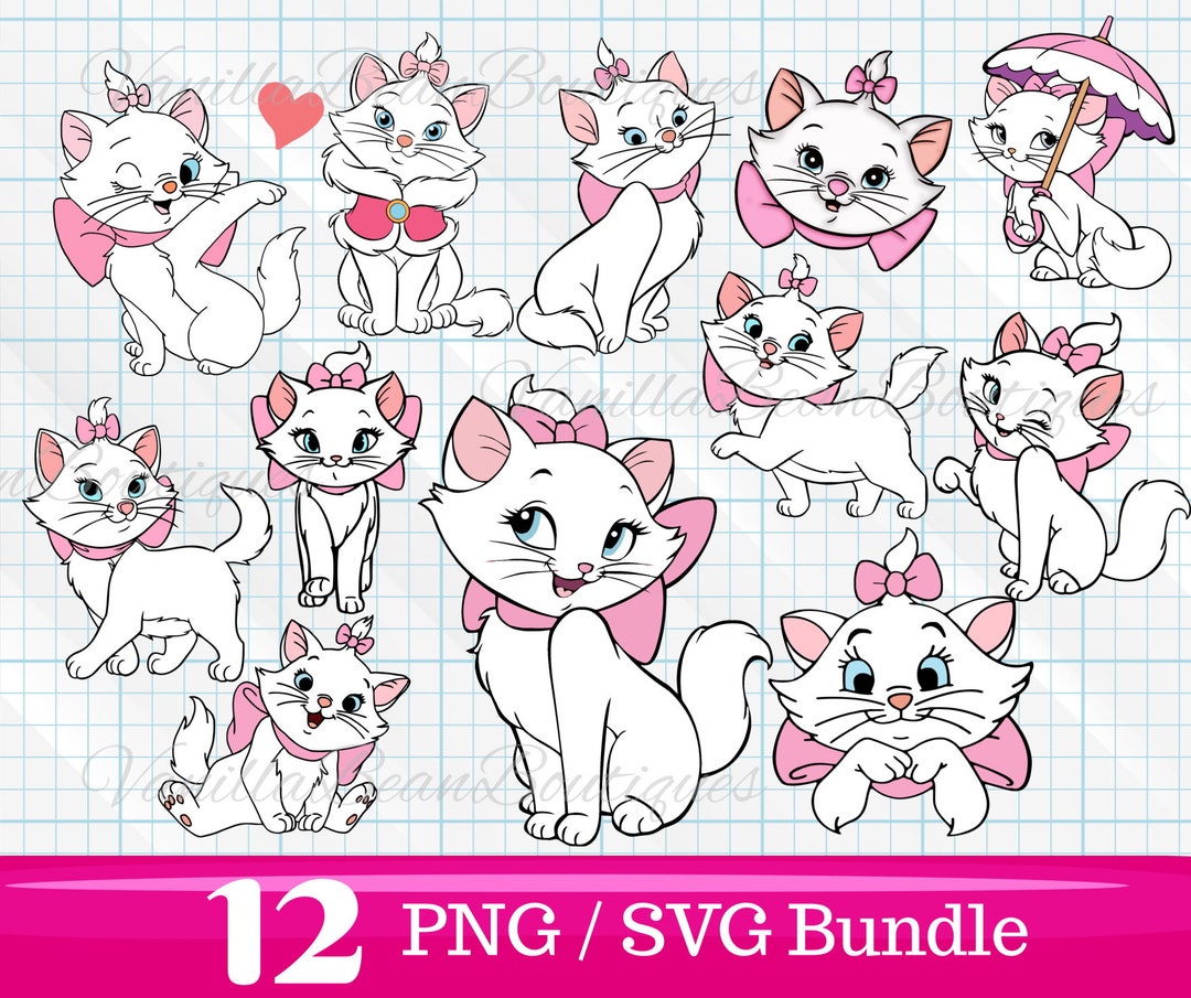 Aristocats SVG Bundle, Marie Svg, Layered Svg, Cat Svg, Aristocats Png ...