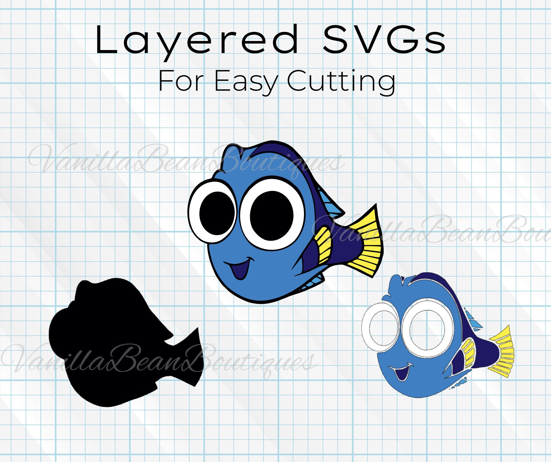 Nemo Layered SVG Nemo PNG Dory SVG Finding Nemo clipart for - Etsy España