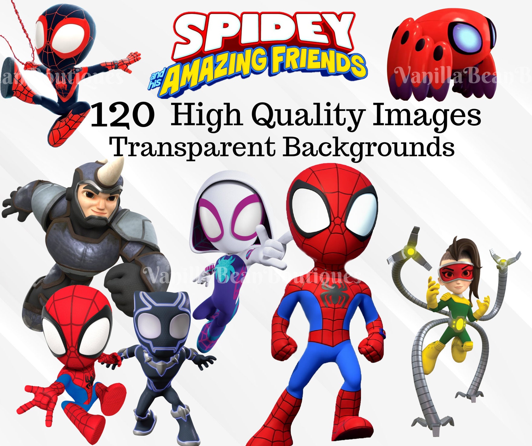 Spidey Clipart Spidey and his Amazing Friends PNG Bundle - Etsy México