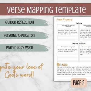 Verse Mapping Bible Study Guide & Template - Printable Devotional Plan ...