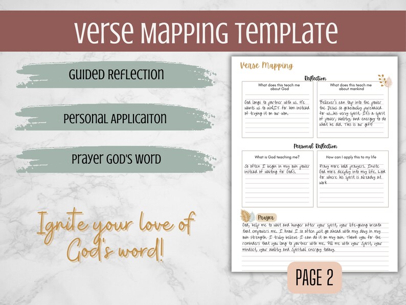 Verse Mapping Bible Study Guide &template Printable - Etsy