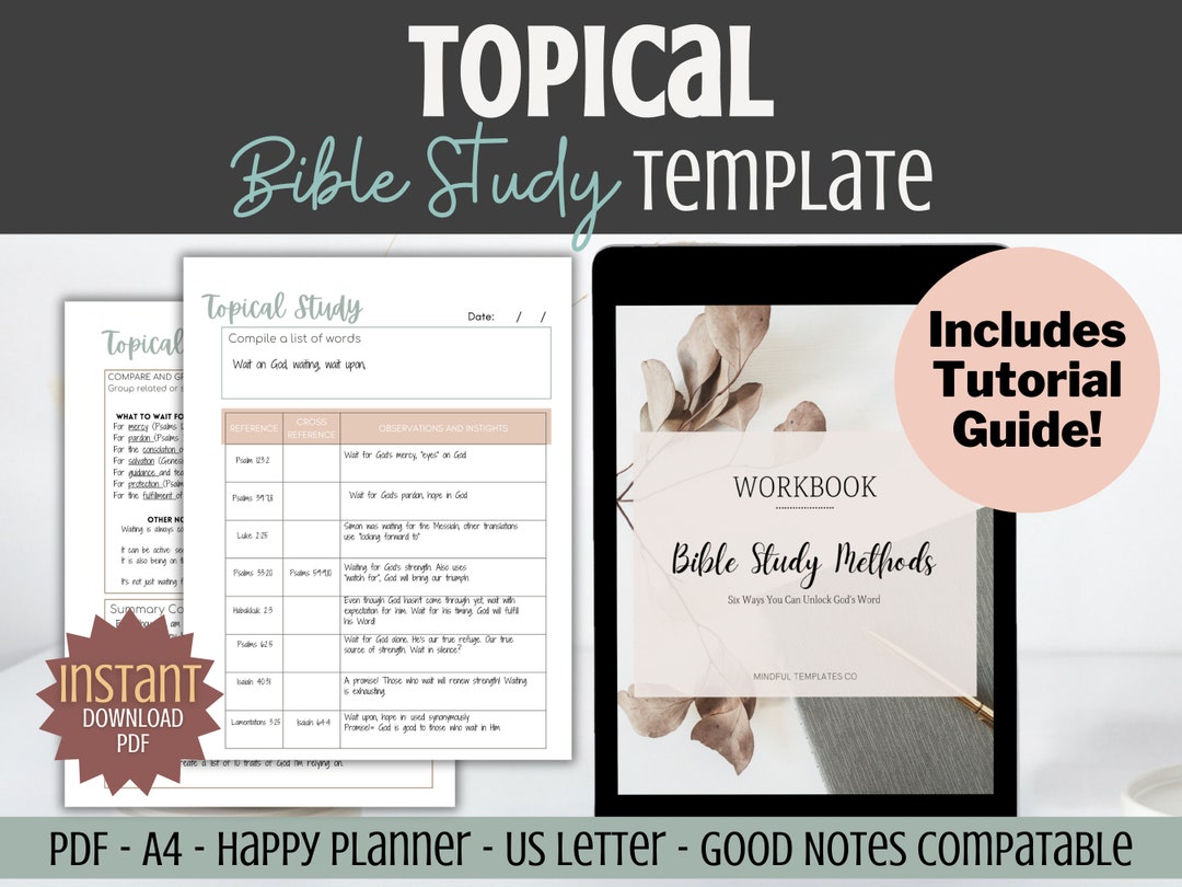 Topical Bible Study Template & Guide - Daily Devotional Scripture ...