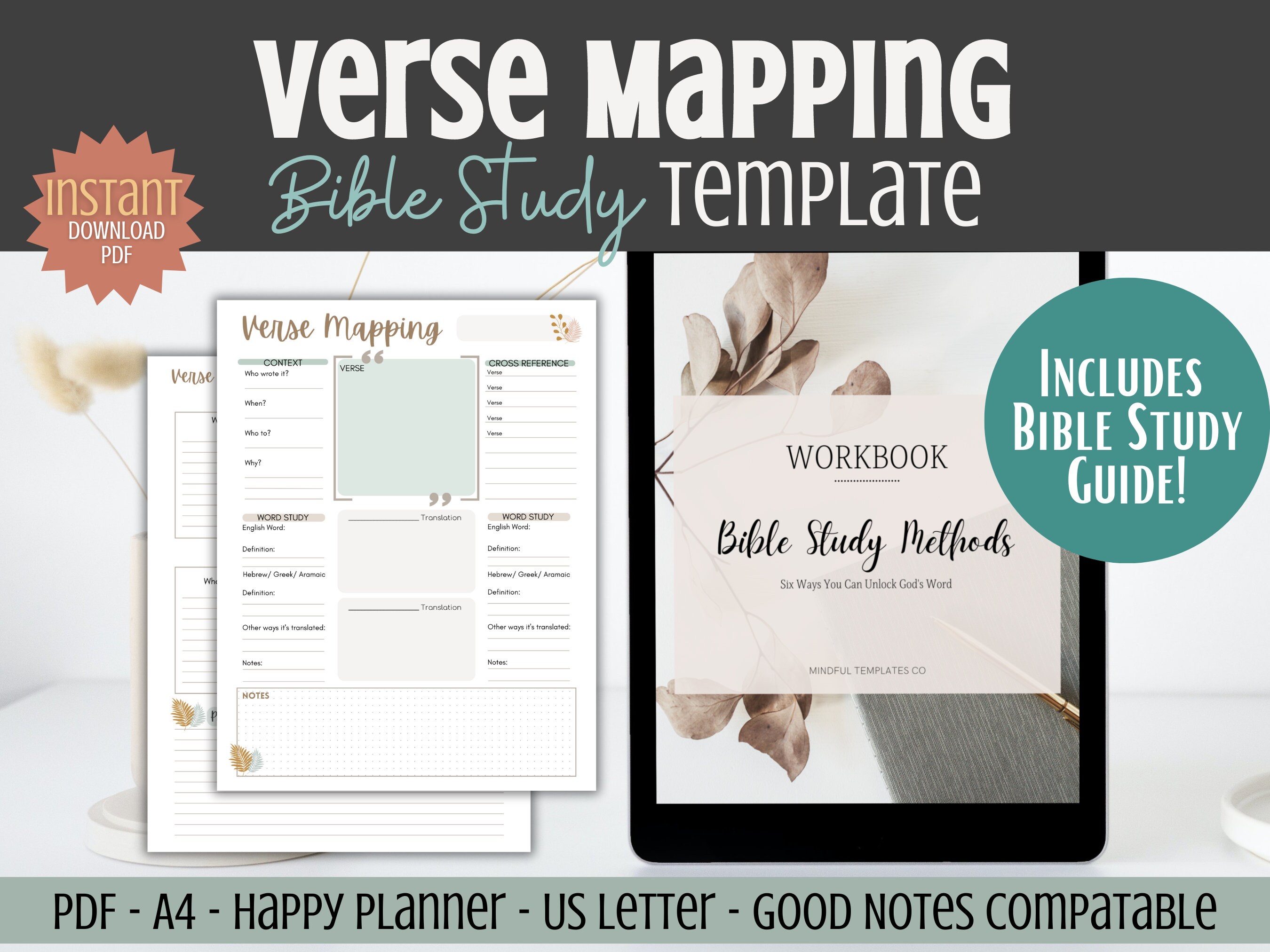 Verse Mapping Bible Study Guide &template Printable - Etsy