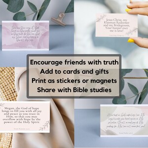 Personalized Scripture Cards Template, Printable Prayer Cards, Bible ...