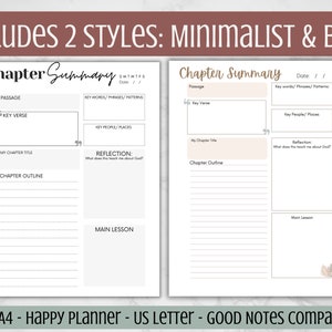 Chapter-by-chapter Bible Study Template & Guide Printable Digital Devotional Tool Boho and ...