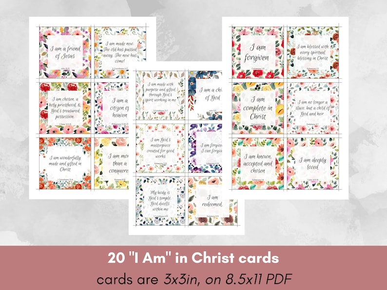 Printable Scripture Cards, Encouragement Cards, Prayer Cards, Bible ...