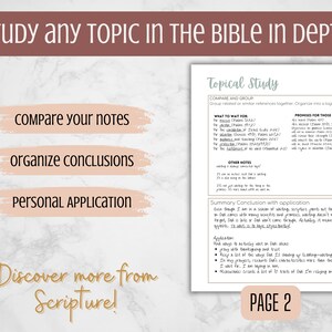 Topical Bible Study Template & Guide - Daily Devotional Scripture ...