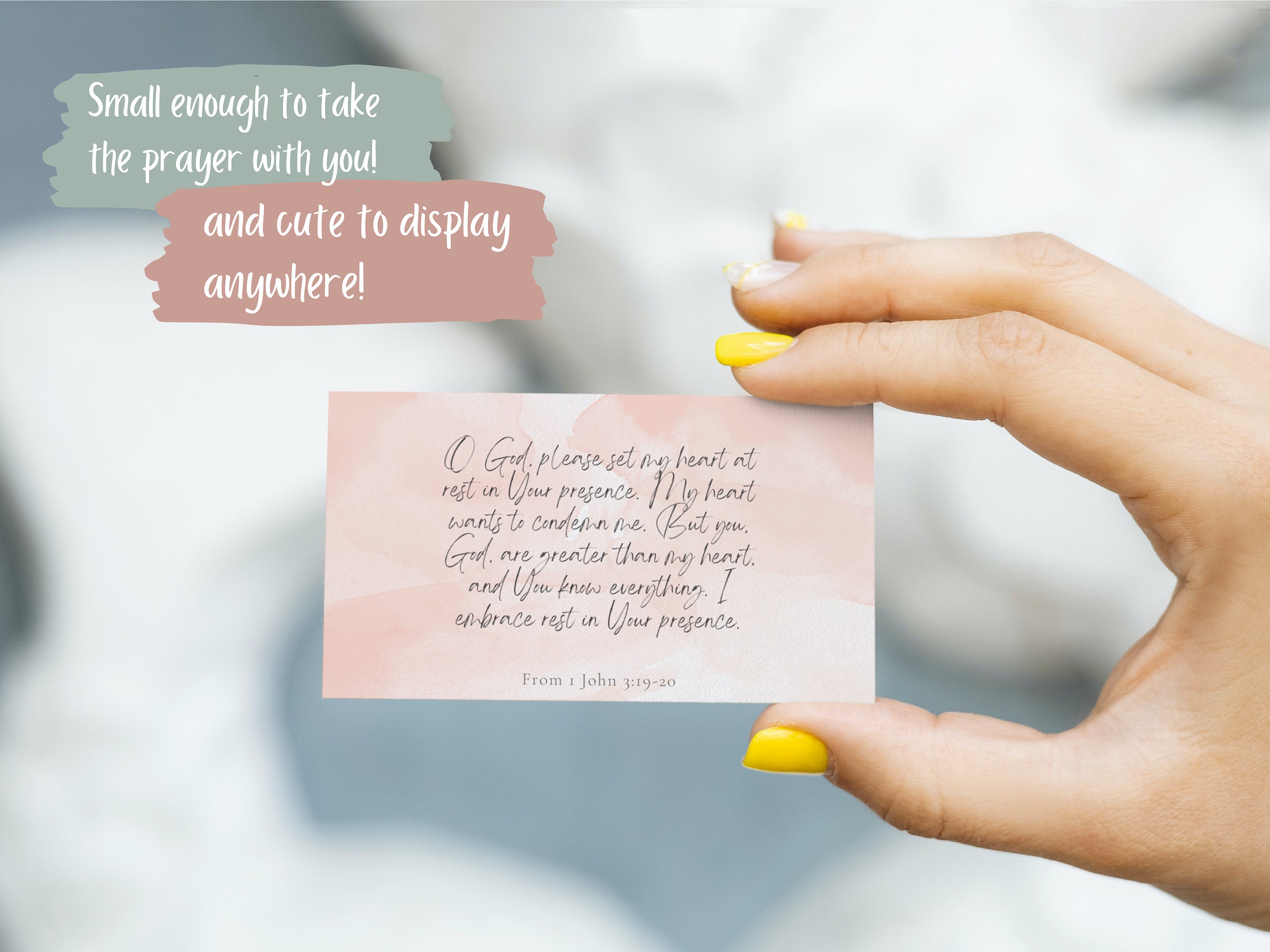 50 Uplifting Printable Prayer Cards, Bible Verse Affirmation Cards ...