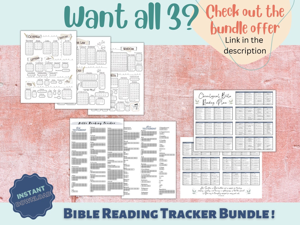 Bible Reading Tracker En Espanol Daily Bible Study Planner - Etsy