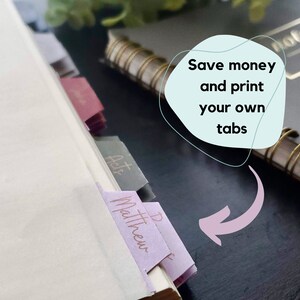 Pretty Printable Bible Tabs, Bible Tabs, Bible Study Tools, Bible ...