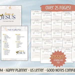 Names of Jesus Bible Study, Bible Reading Plan, Printable Guided Bible ...