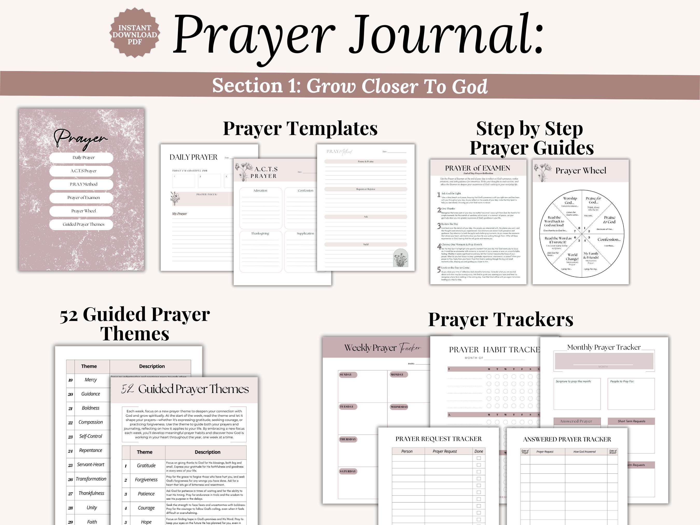 Faith Planner Bundle Bible Study Guide Prayer Journal Gratitude ...
