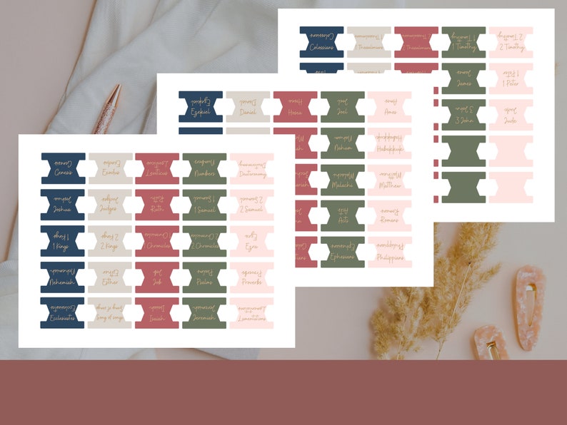 Pretty Printable Bible Tabs Bible Tabs Bible Study Tools - Etsy