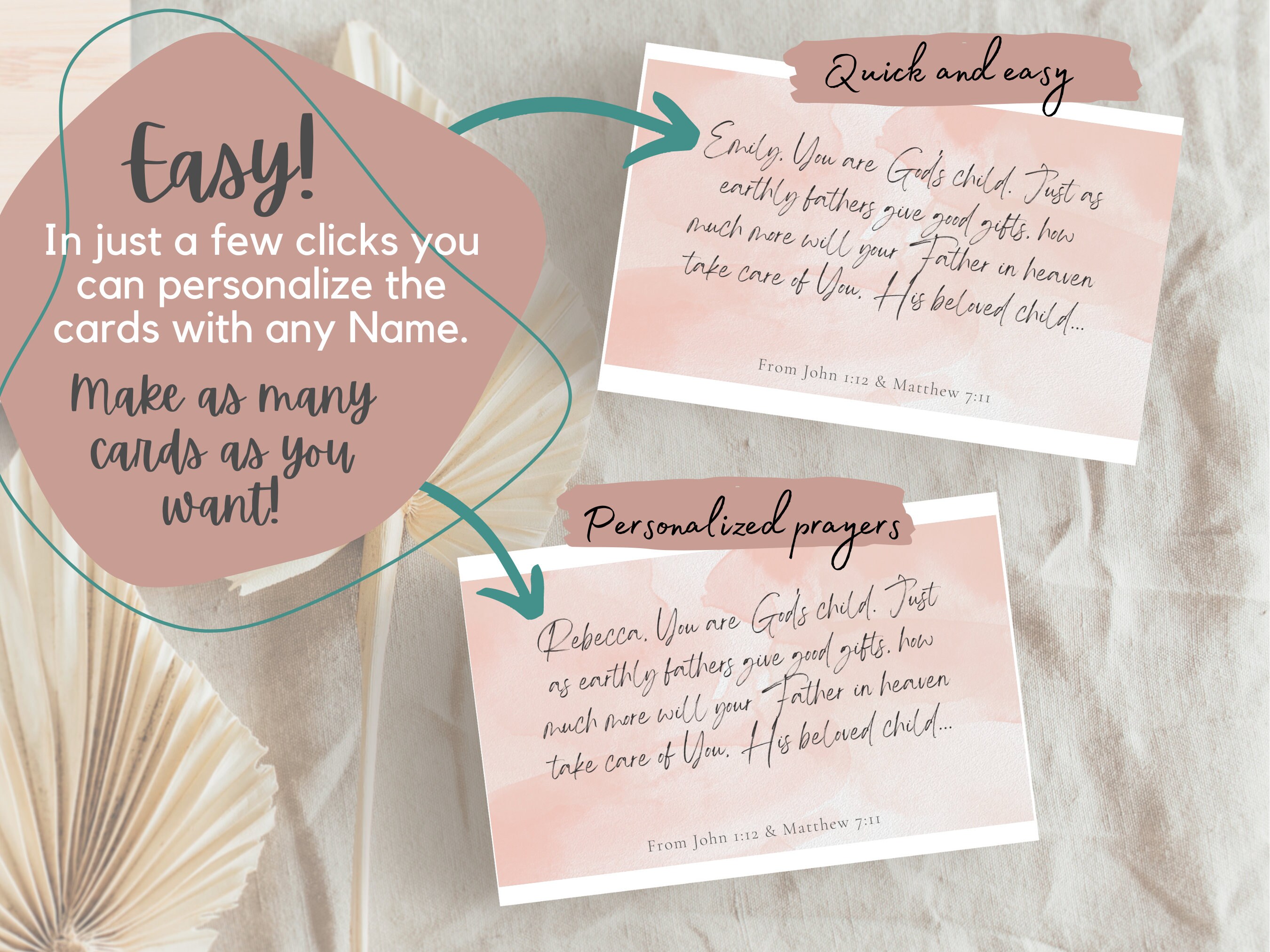 Personalized Watercolor Scripture Cards Template — Mindful Templates Co