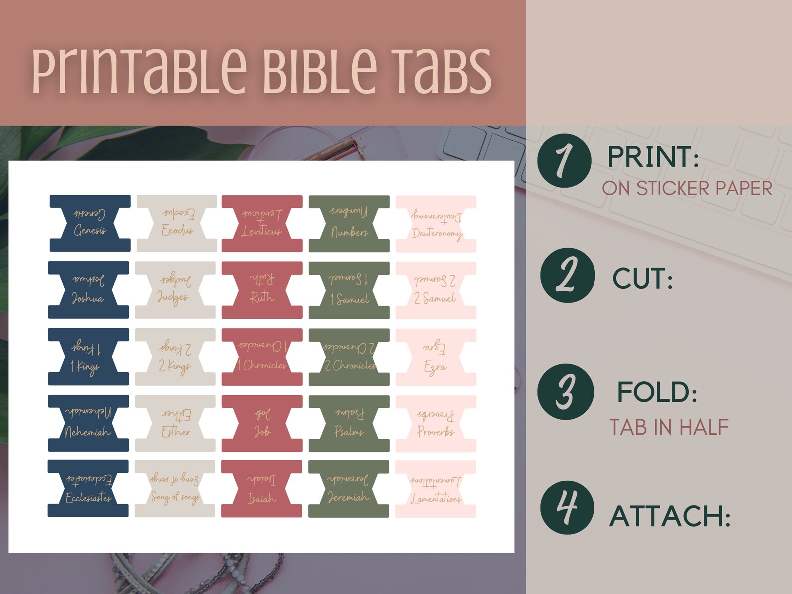 Pretty Printable Bible Tabs, Bible Tabs, Bible Study Tools, Bible ...