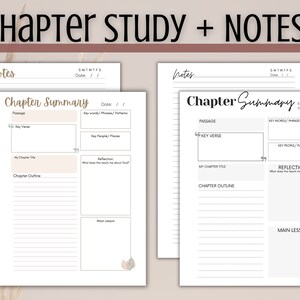 Chapter-by-chapter Bible Study Template & Guide Printable Digital ...