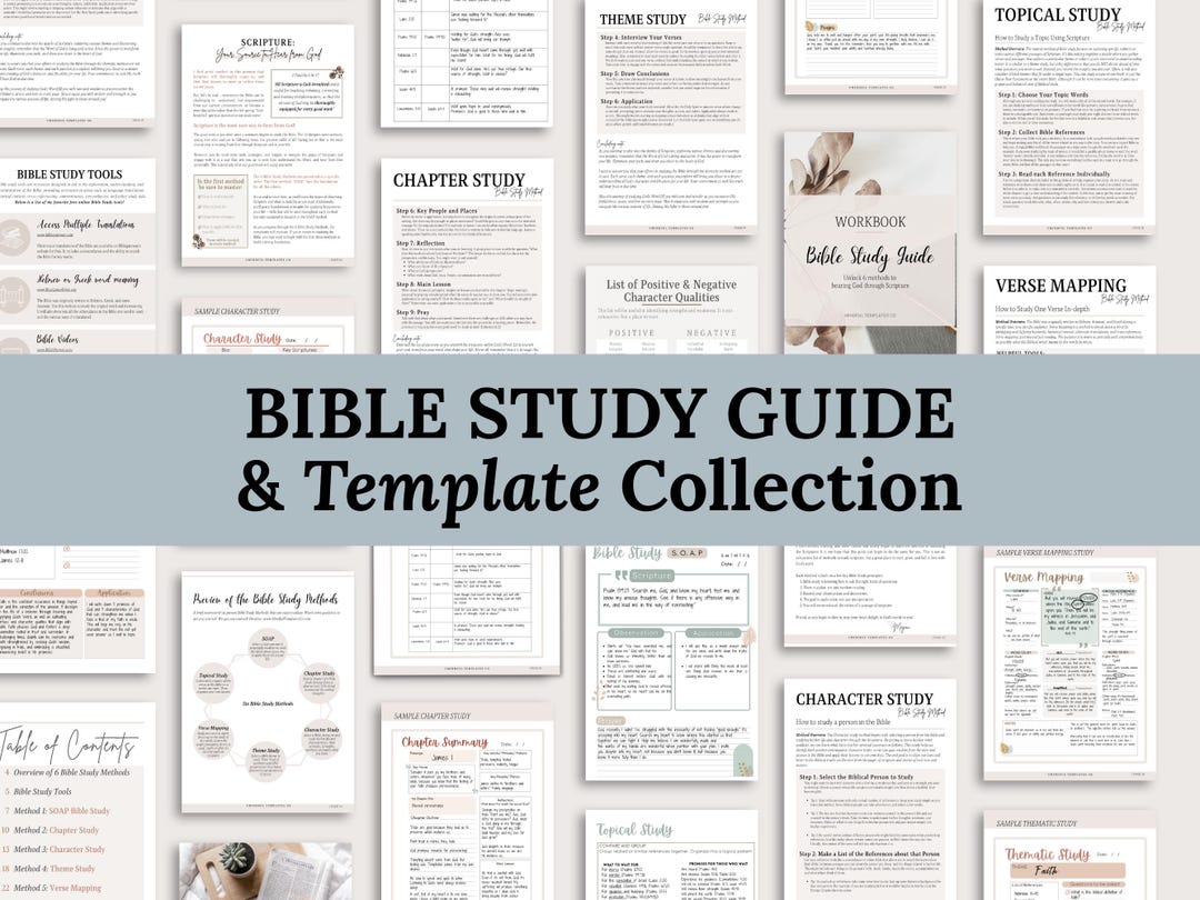 Guide to Bible Study Templates Printable Scripture Guide SOAP Verse ...