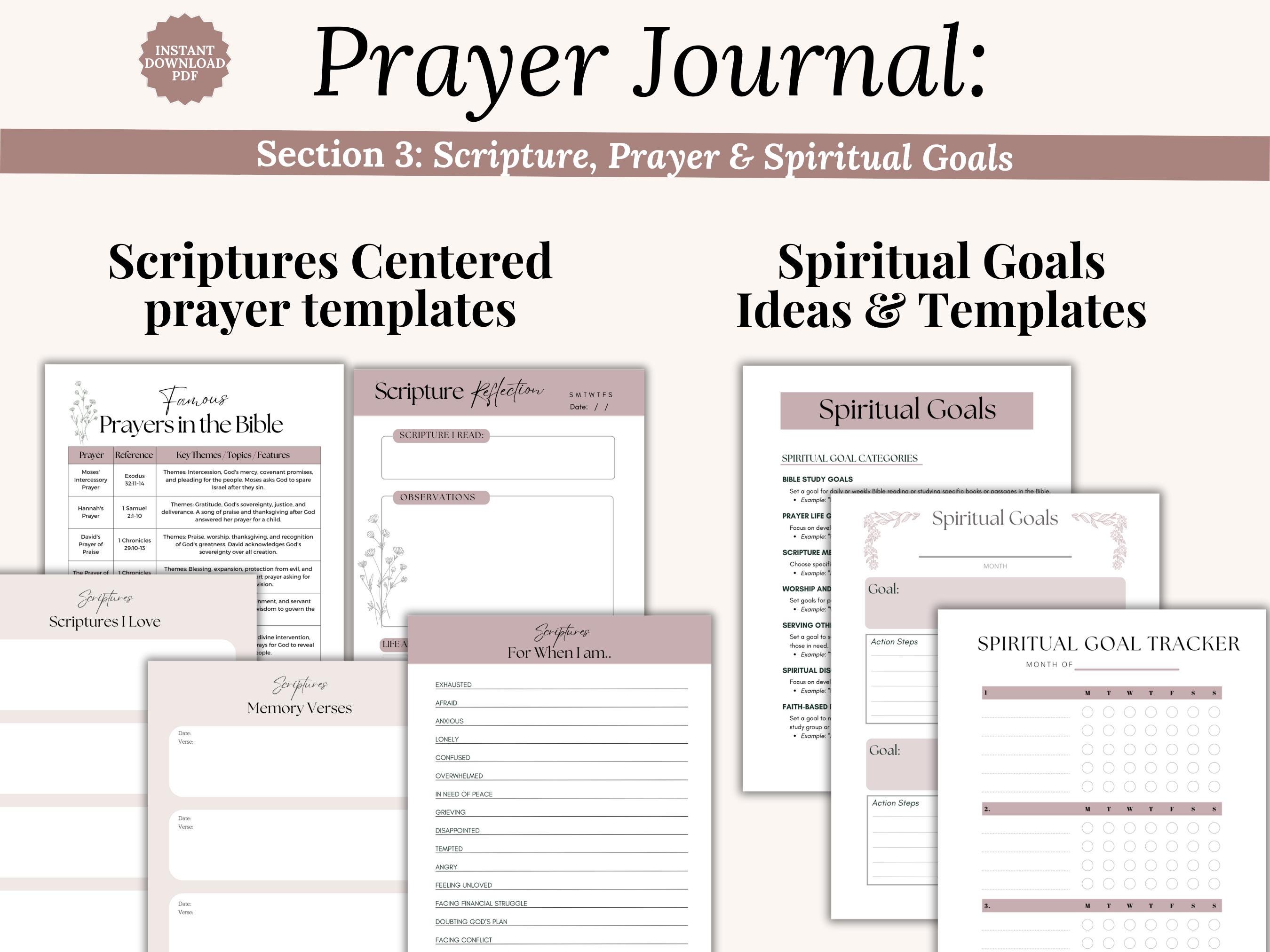 Faith Planner Bundle Bible Study Guide Prayer Journal Gratitude ...
