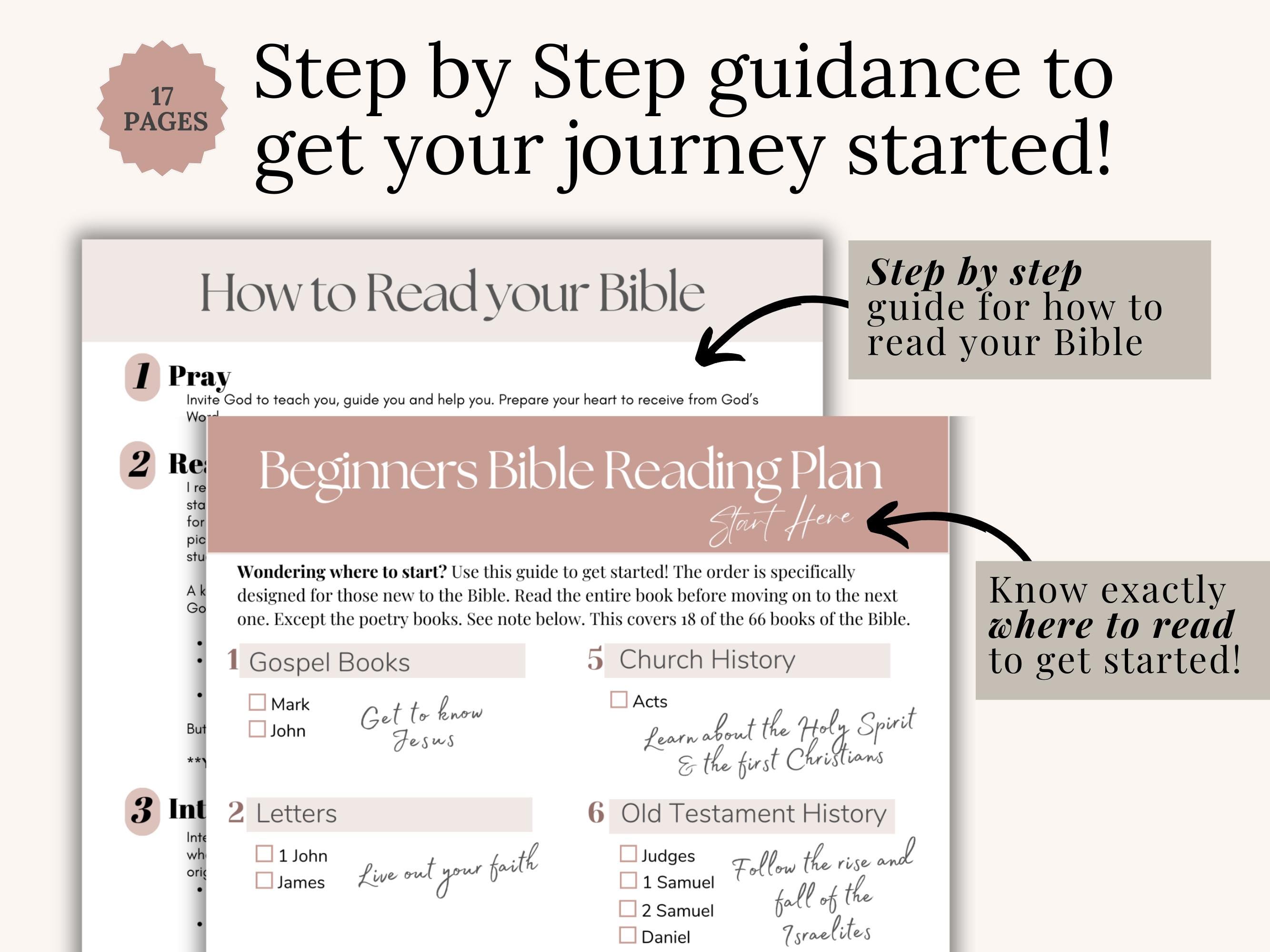 Beginner Bible Study Guide Template Faith Journal Page Printable ...