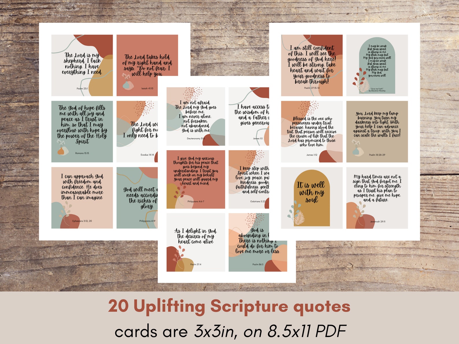 Printable Scripture Cards Encouragement Cards Prayer Cards - Etsy