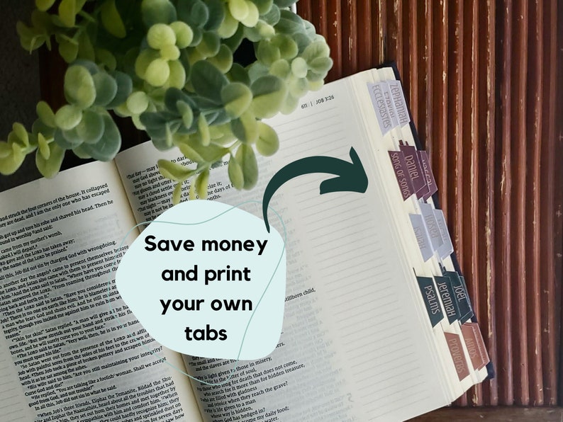 Jewel Toned Printable Bible Tabs, Bible Tabs, Bible Study Tools, Bible ...