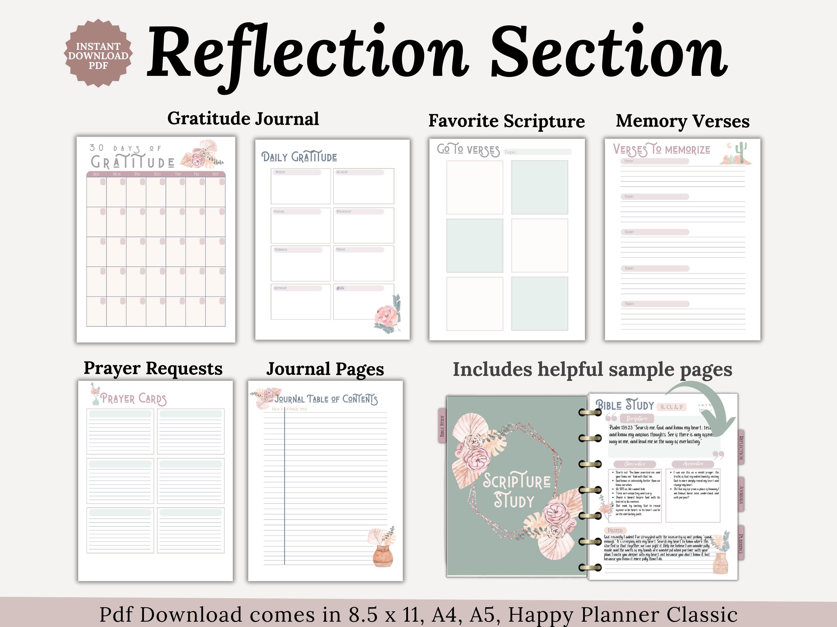 Faith Planner Printable Scripture Bible Study Template Devotional ...