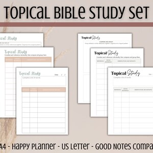 Topical Bible Study Template & Guide - Daily Devotional Scripture ...
