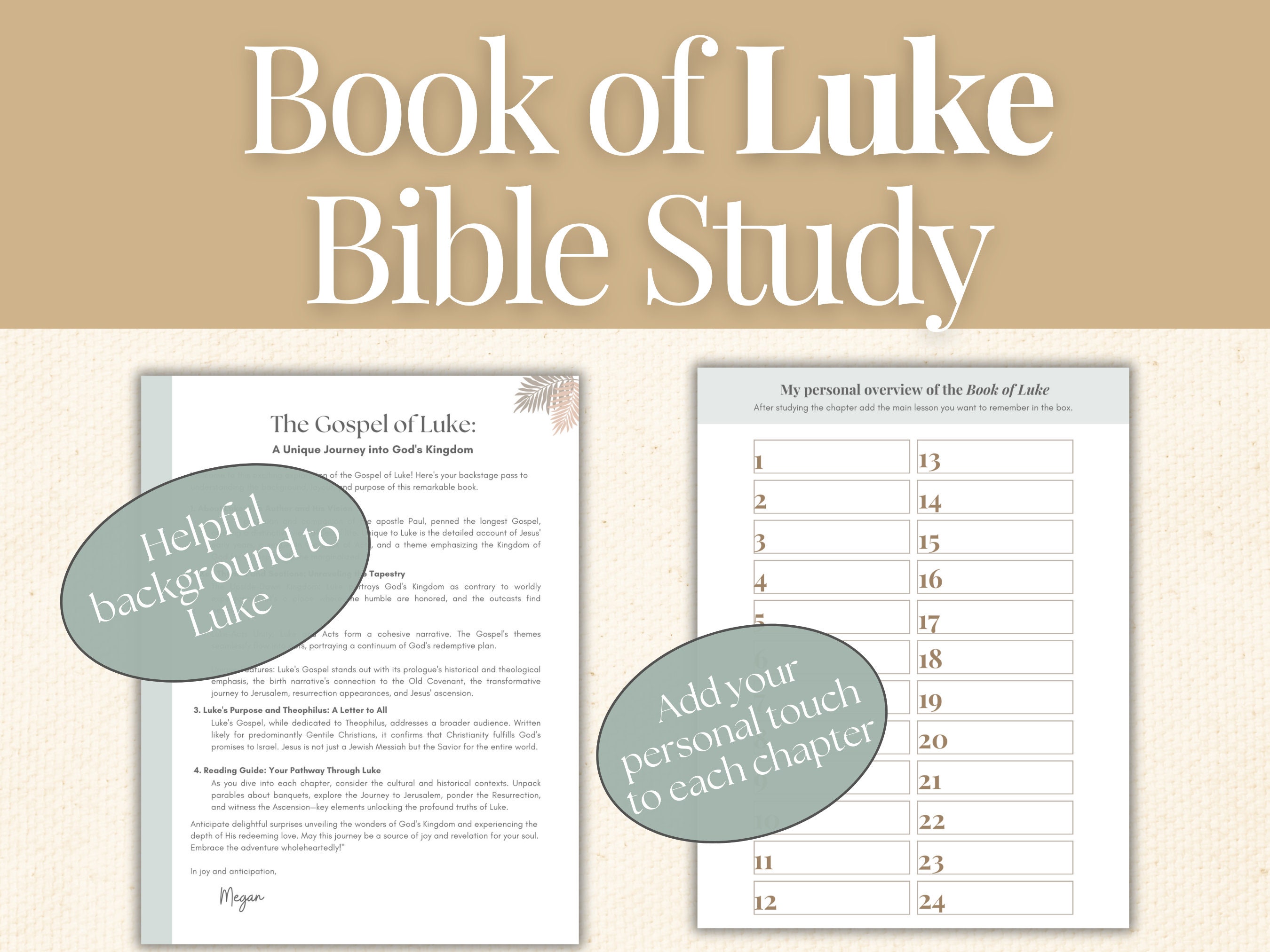Luke Chapter Bible Study Guide Printable Template, Beginner Bible Study ...