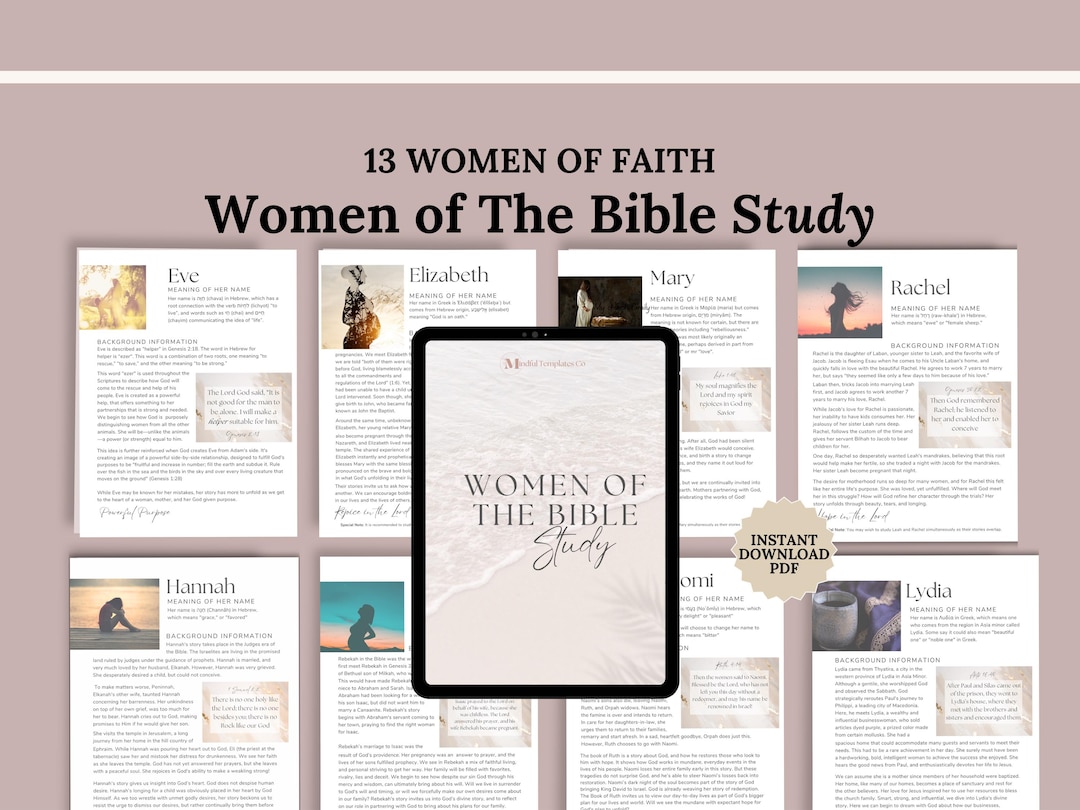 Women of the Bible Study Printable Workbook Small Group Women's Daily ...