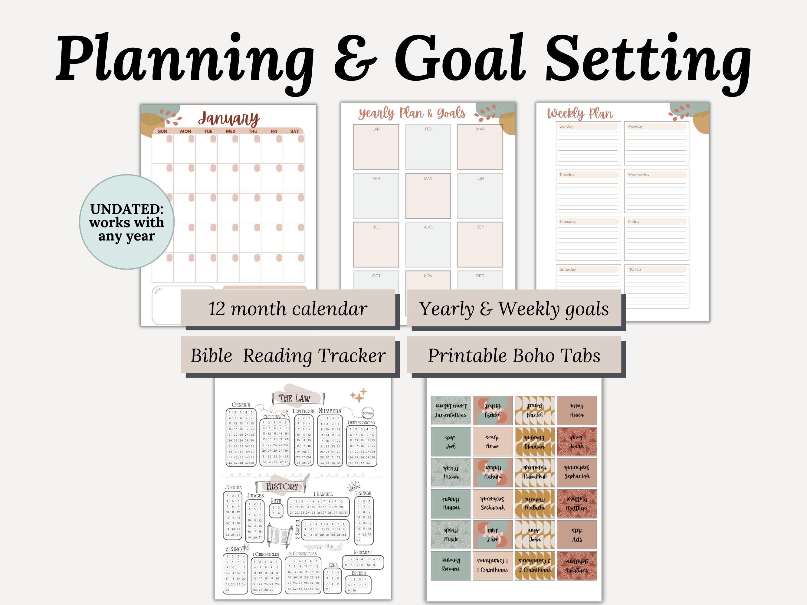 Boho Faith Planner Printable Bible Study Templates Scripture Cards ...