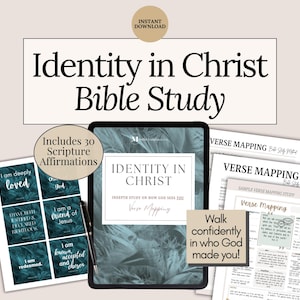 Identity in Christ Printable Bible Study Women's Devotional Verse ...