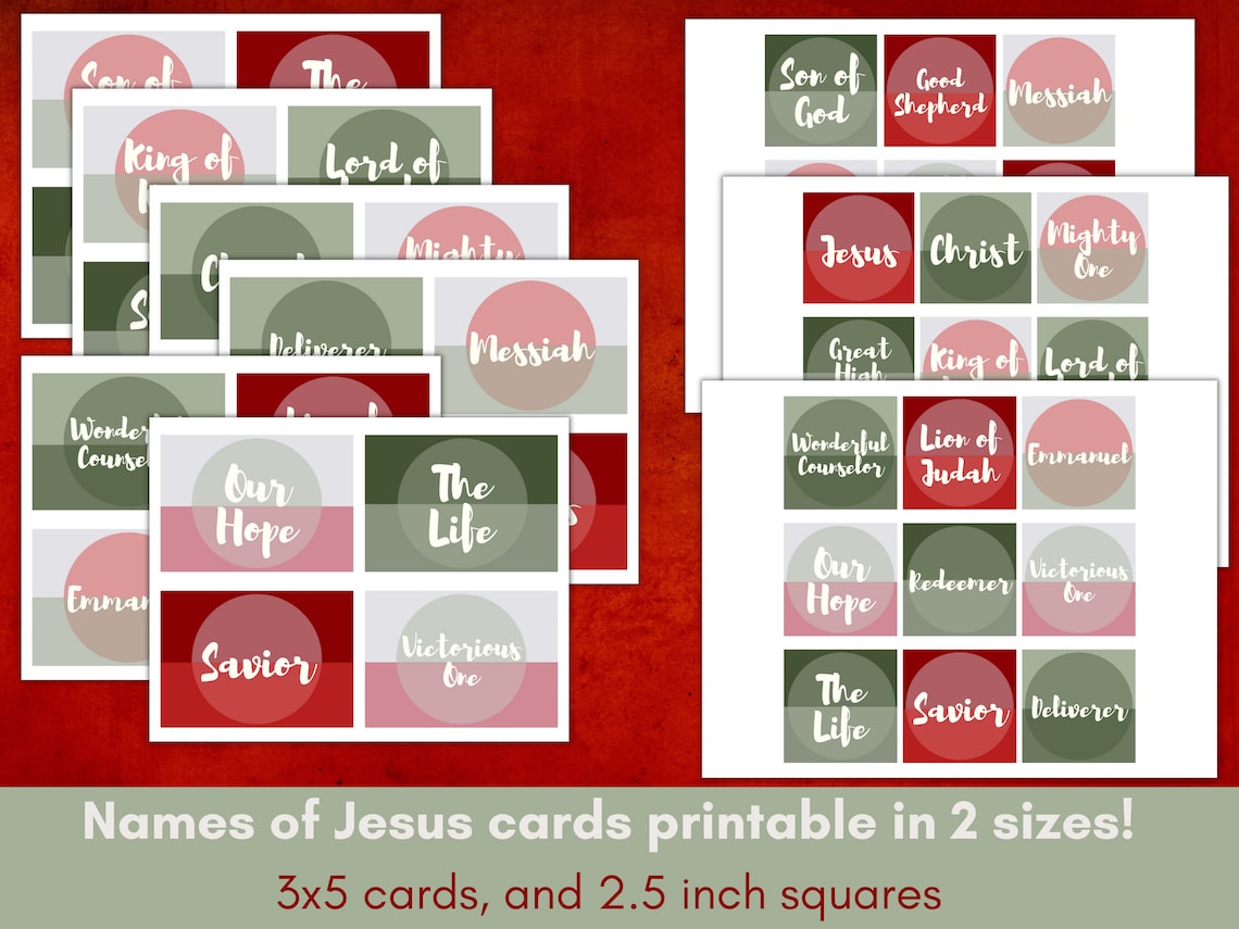 25 Names of Jesus Bundle Advent Calendar Printable Christmas - Etsy