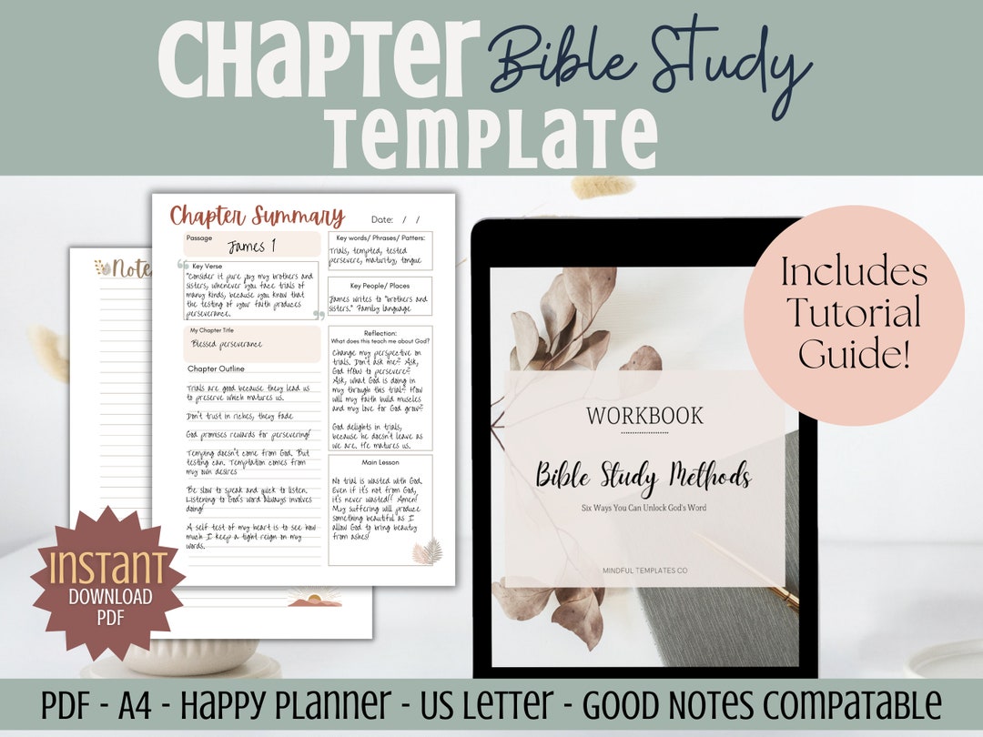 Chapter-by-chapter Bible Study Template & Guide Printable Digital ...