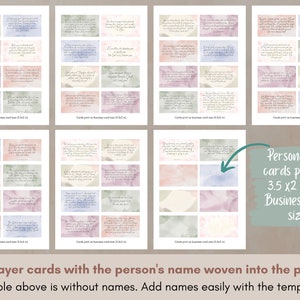 Personalized Scripture Cards Template, Printable Prayer Cards, Bible ...