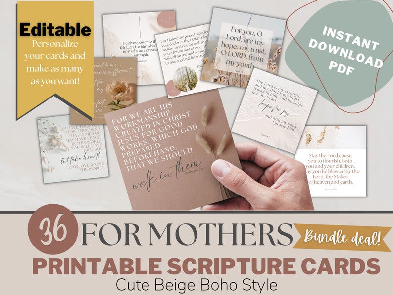 Editable and Printable Scripture Cards Personalized Scripture - Etsy ...