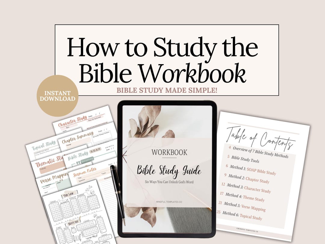 Bible Study Guide and Bible Study Templates SOAP Verse Mapping Beginner ...