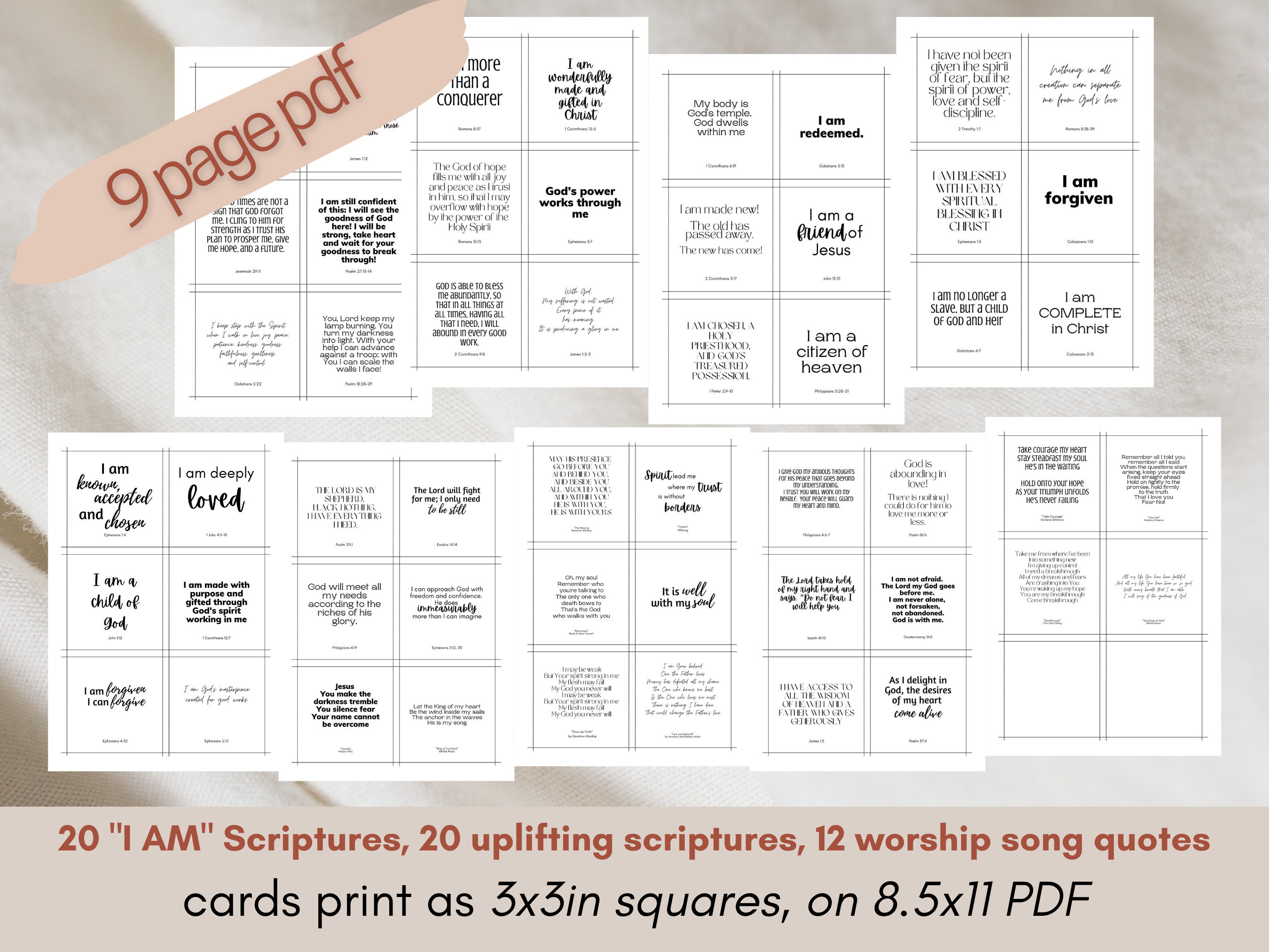 Editable and Printable Scripture Cards Personalized Scripture - Etsy ...