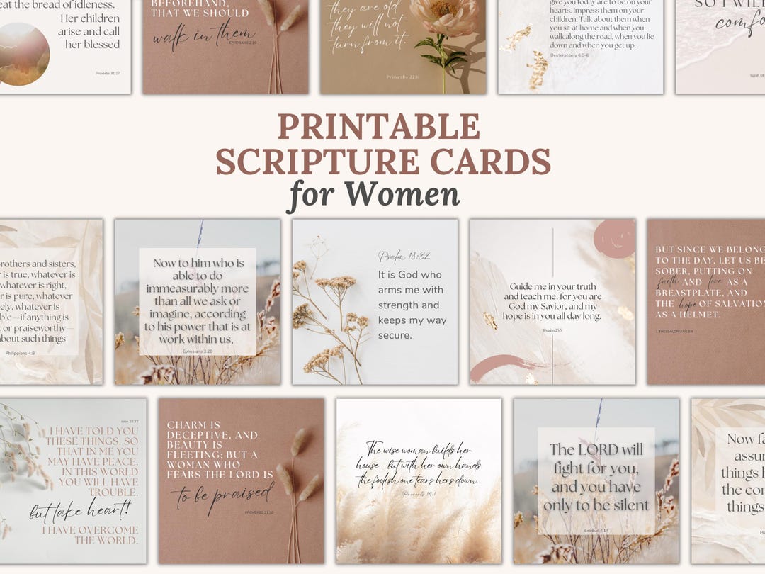 Printable Scripture Cards Digital Bible Verse Memory Cards Printable ...